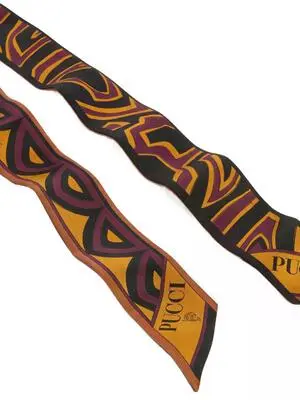 Emilio Pucci Mixed-print Silk Bandeau