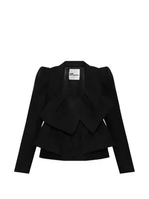 Noir Kei Ninomiya Bow-embellished Wool Blazer - Black