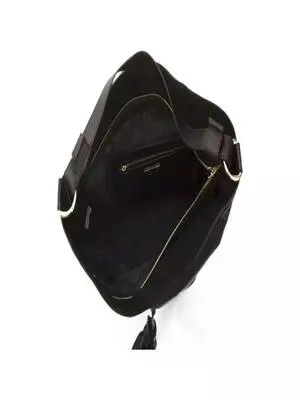 POMPEI DONATELLA Tassel-detail Leather Shoulder Bag