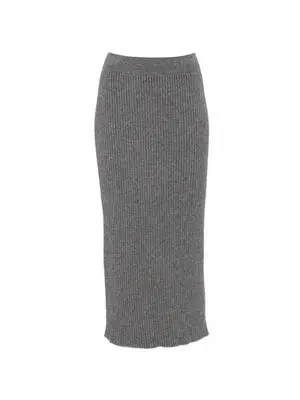 AROVESCIO Ribbed-knit Skirt - Grey