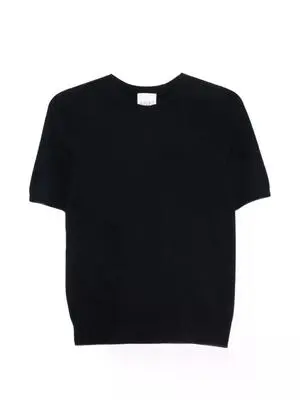 AROVESCIO Short-sleeve Knitted Top - Blue