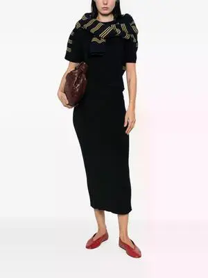 AROVESCIO Short-sleeve Knitted Top