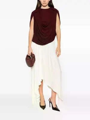 Brandon Maxwell The Astor Draped Jersey Blouse - Red