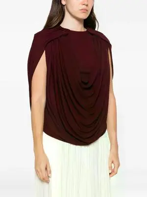 Brandon Maxwell The Astor Draped Jersey Blouse