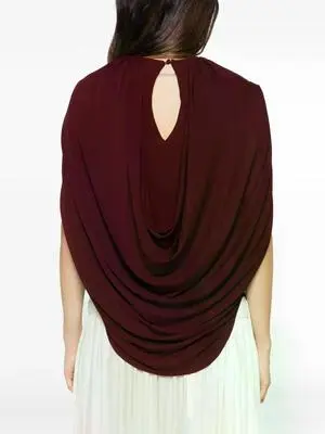 Brandon Maxwell The Astor Draped Jersey Blouse - Red