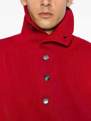 AMI Paris De Coeur Button-neck Sweater