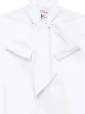 SEMICOUTURE Pussy-bow Long-sleeve Shirt - White