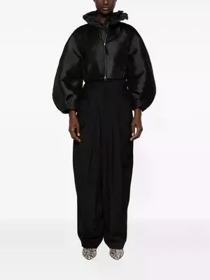 SUSANNE BOMMER Ruffled-collar Cropped Blouson Jacket