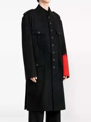 Yohji Yamamoto Button-up Epaulette Coat