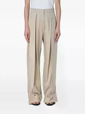 Sportmax Pleated Button-detail Trousers