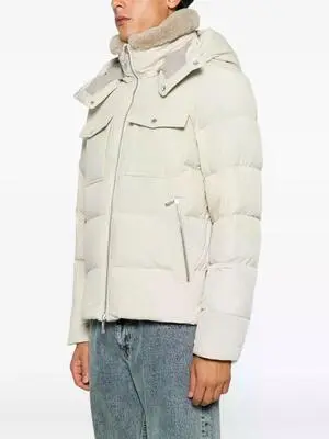MOORER Alarick Shearling-collar Quilted Jacket