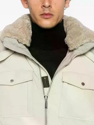 MOORER Alarick Shearling-collar Quilted Jacket