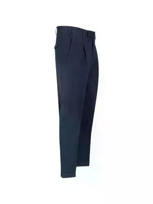PT TORINO Pleated Turn-up Chinos - Blue