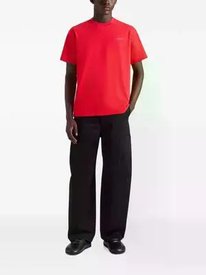 Givenchy T-shirt In Cotton With Paris Gros Grain - Red