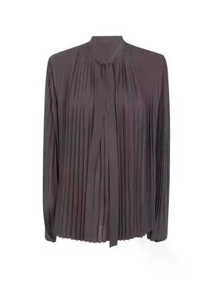 TOM FORD Pleated Bow-detail Shirt - Grey
