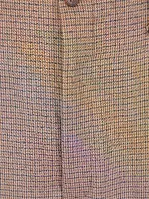 HED MAYNER Micro-check Pleated Trousers - Brown