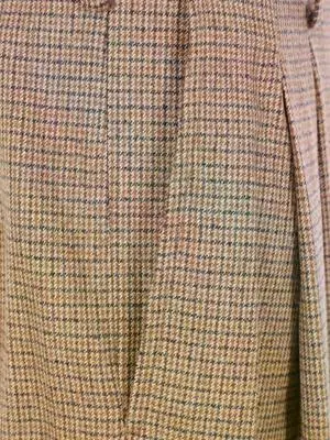 HED MAYNER Micro-check Pleated Trousers
