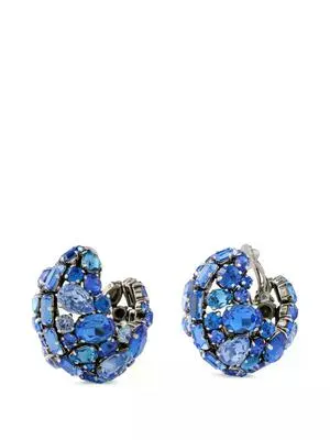 Givenchy Bold Crystals Clip Earrings In Metal And Crystals