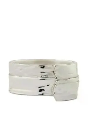 Givenchy Tape Ring In Metal And Enamel