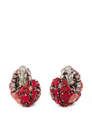 Givenchy Bold Crystals Clip Earrings In Metal And Crystals