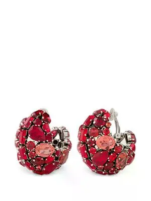 Givenchy Bold Crystals Clip Earrings In Metal And Crystals