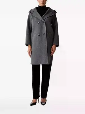 SILVIAN HEACH Double-breasted Hooded Coat - Grey