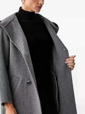 SILVIAN HEACH Double-breasted Hooded Coat