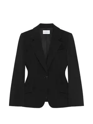 Givenchy Single-breasted Jacket In Crepe Cady - Black