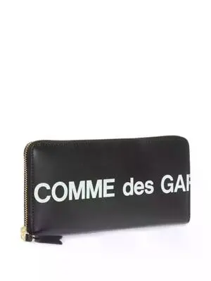 Comme Des Garçons Logo-print Leather Wallet - Black