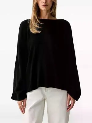 VICOLO Boat-neck Sweater - Black