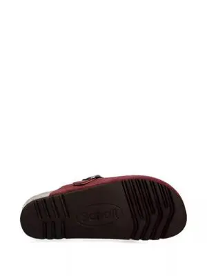 DR. SCHOLL'S SHOES Fae Buckle-fastening Suede Mules - Red