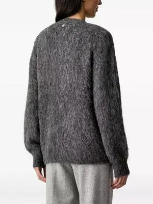 SILVIAN HEACH Crystal-embellished Brushed-knit Cardigan