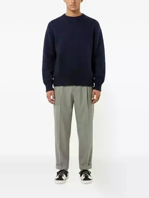 You Must Create Crew-neck Raglan-sleeve Sweater - Blue