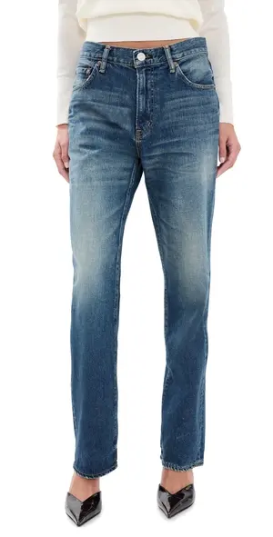 Moussy Vintage Leyden Straight Jeans - Dark Blue
