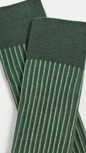 Paul Smith Lenny Stripe Socks - Green