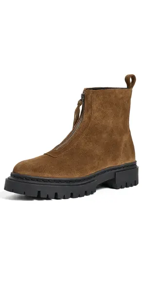 Staud Miles Suede Zip Ankle Boots