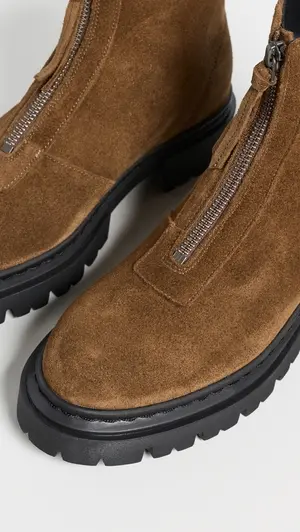 Staud Miles Suede Zip Ankle Boots