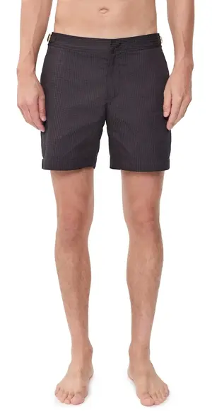 Orlebar Brown Bulldog Tonal Seersucker Swimshorts 6 - Espresso