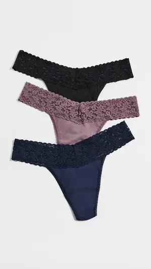 Hanky Panky Cotton Thong 3 Pack