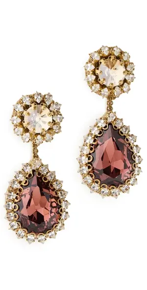 Deepa Gurnani Rekhi Earrings - Amethyst