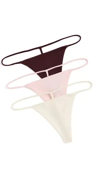 NEGATIVE Glace String Thong 3 Pack - Rouge