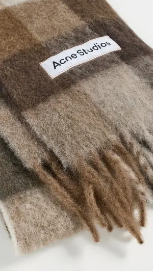 Acne Studios Vally Scarf - Brown