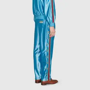 Gucci Shiny Jersey Jogging Pant With Web