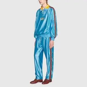 Gucci Shiny Jersey Jogging Pant With Web