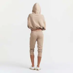 SKIMS Cropped Hoodie | Light Neutral | | Cotton Fleece