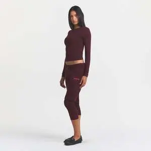 SKIMS Legging | Red | | Cotton Fleece
