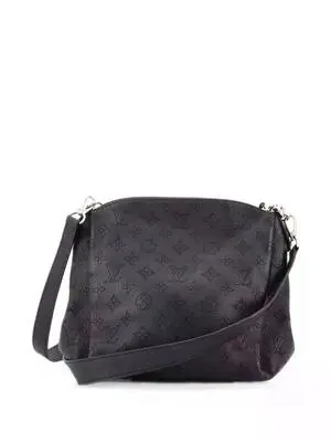 LOUIS VUITTON Babylone Handbag Mahina Leather Bb Hobo Bag - Black