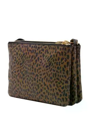 Celine 2019 Small Leopard Printed Goatskin Crossbody Bag - Brown