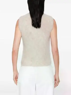 AROVESCIO High-neck Brushed-finish Top