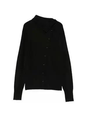 JUUN.J Asymmetric Button-fastening Cardigan